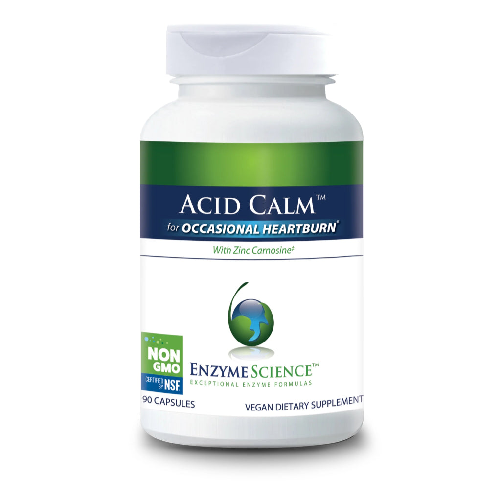 Acid Calm (zinc carnosina, raíz de malvavisco, gotu kola & enzimas dig ...